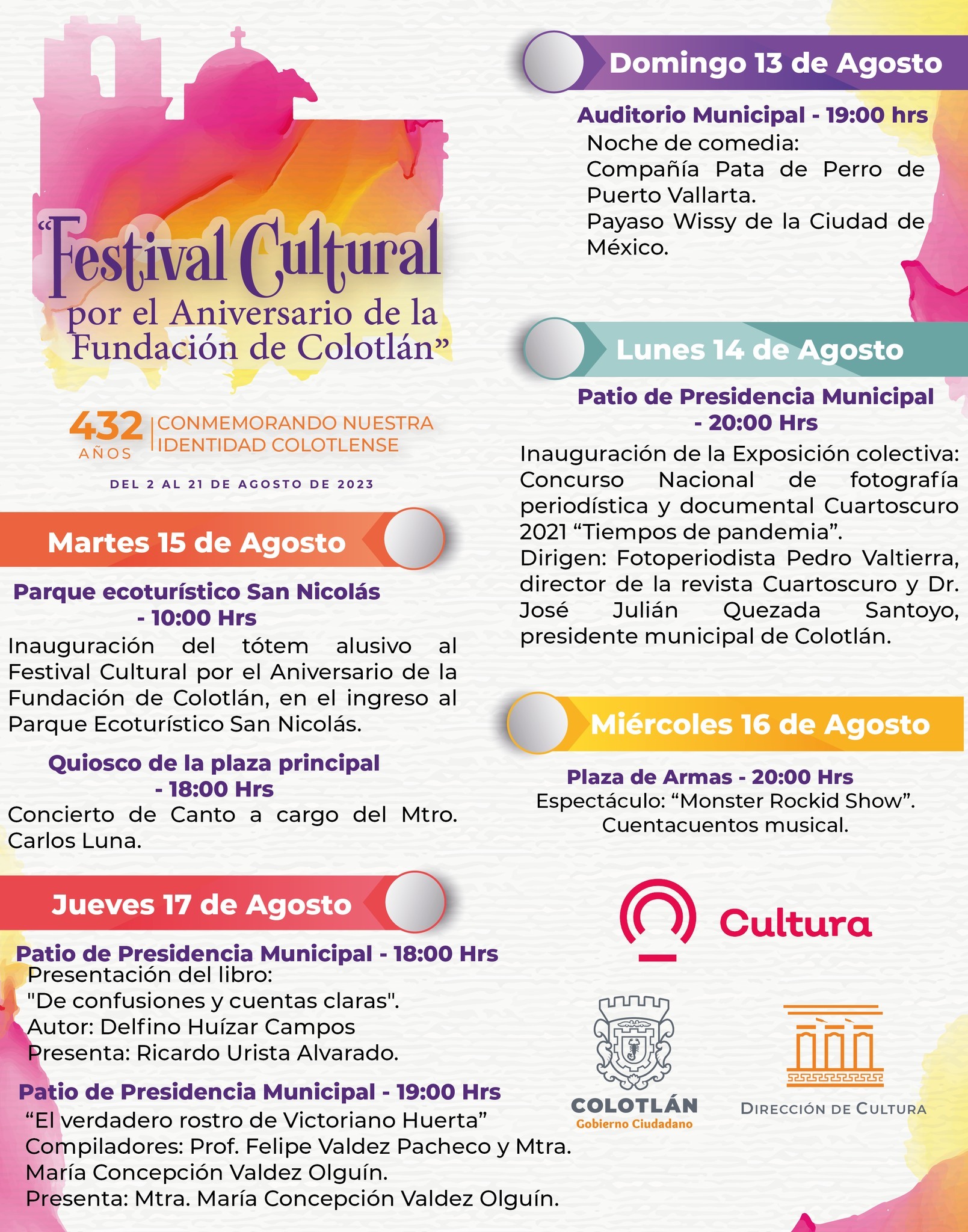 Festival Cultural 432 Aniversario de la Fundación de Colotlán ...